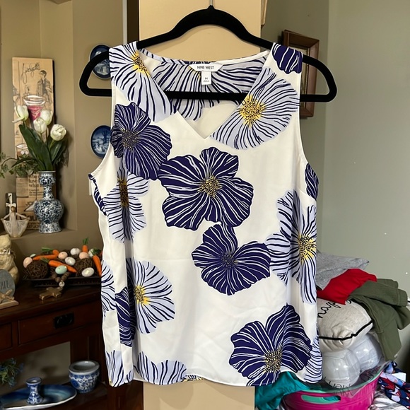 Nine West | Tops | Nine West V Neck Blouse | Poshmark